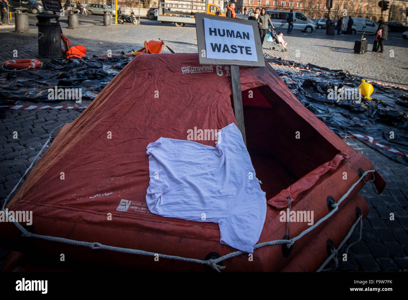 Rome, Italy. 18th Dec, 2015. An art installation on the occasion of the ...