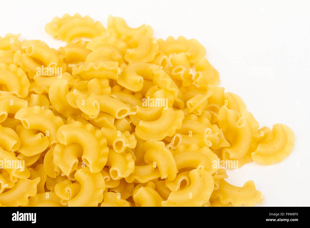 italian pasta (macaroni) isolated on white background Stock Photo - Alamy