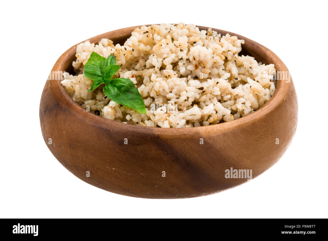 Boiled rice with herbs Stock Photo - Alamy