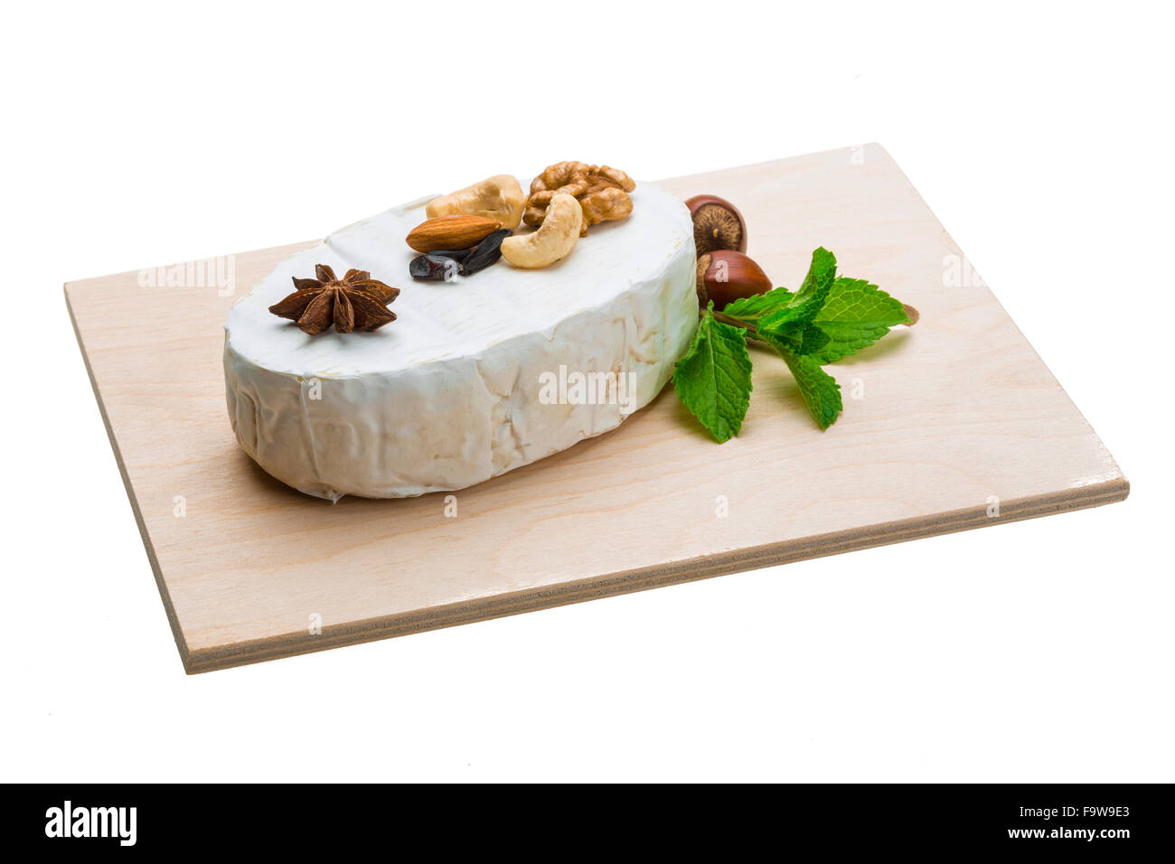 Fresh soft brie cheese Stock Photo - Alamy