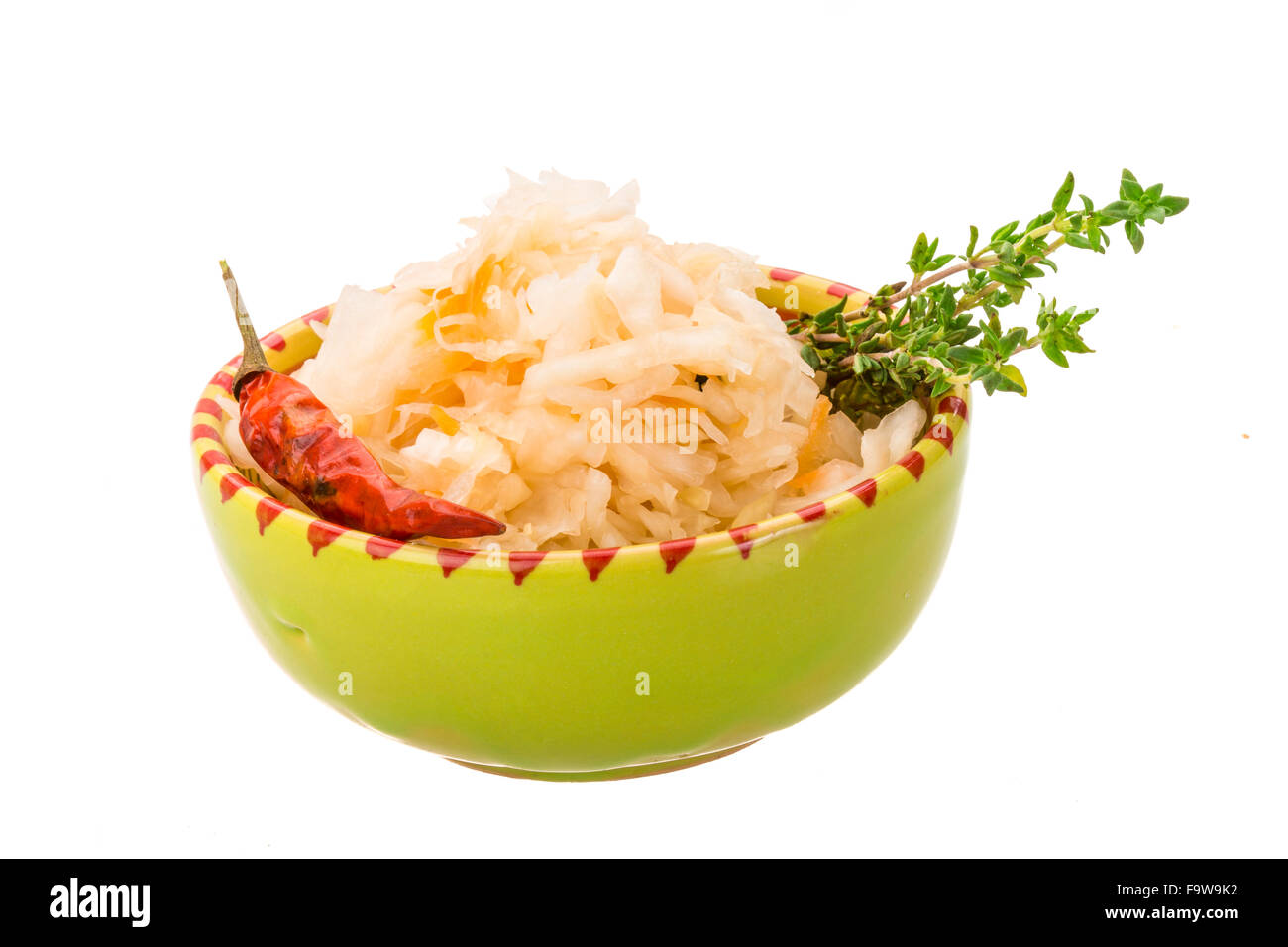 Fermented cabbage with herbs Stock Photo - Alamy