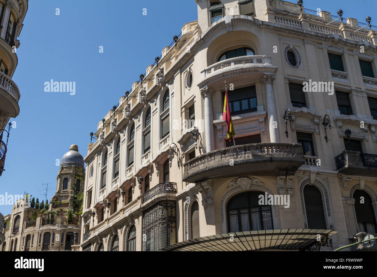 Street View in Madrid Stock Photo - Alamy