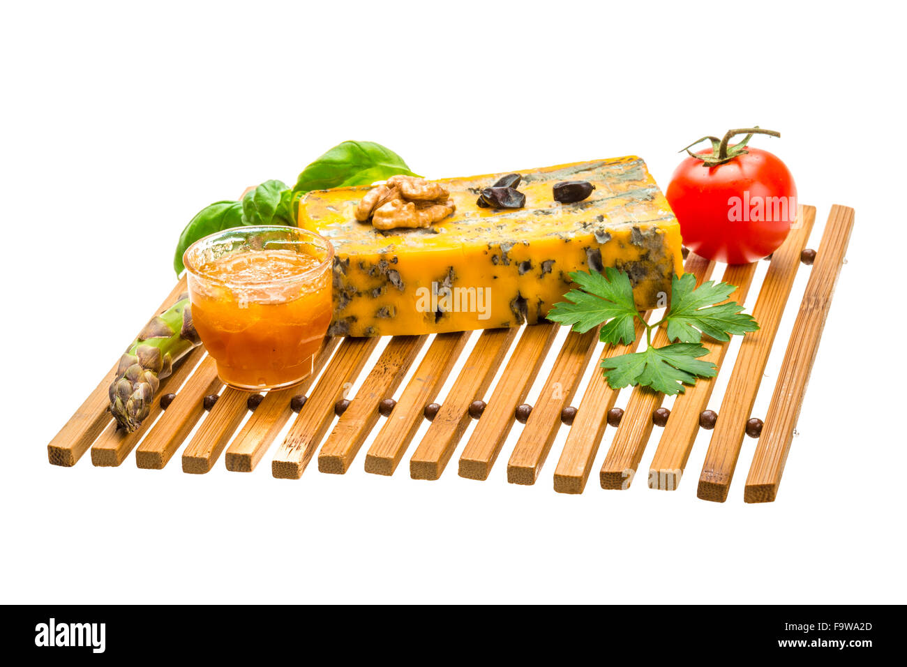 Gold cheese with mould Stock Photo - Alamy