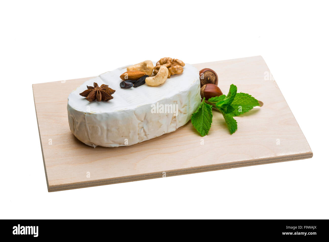 Fresh soft brie cheese Stock Photo - Alamy