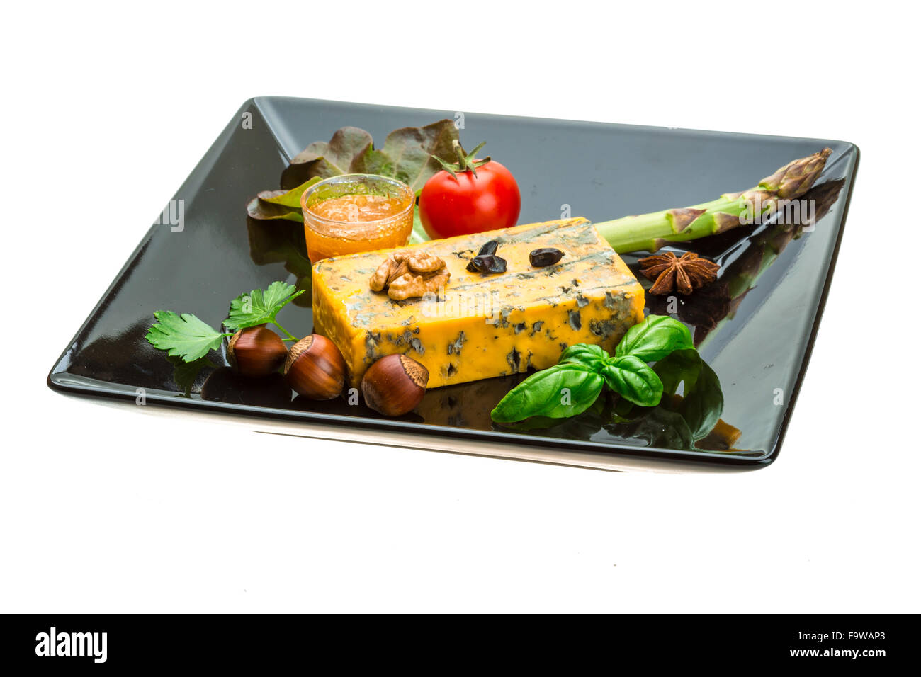 Gold cheese with mould Stock Photo - Alamy