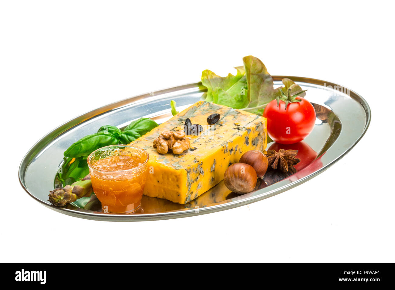 Gold cheese with mould Stock Photo - Alamy