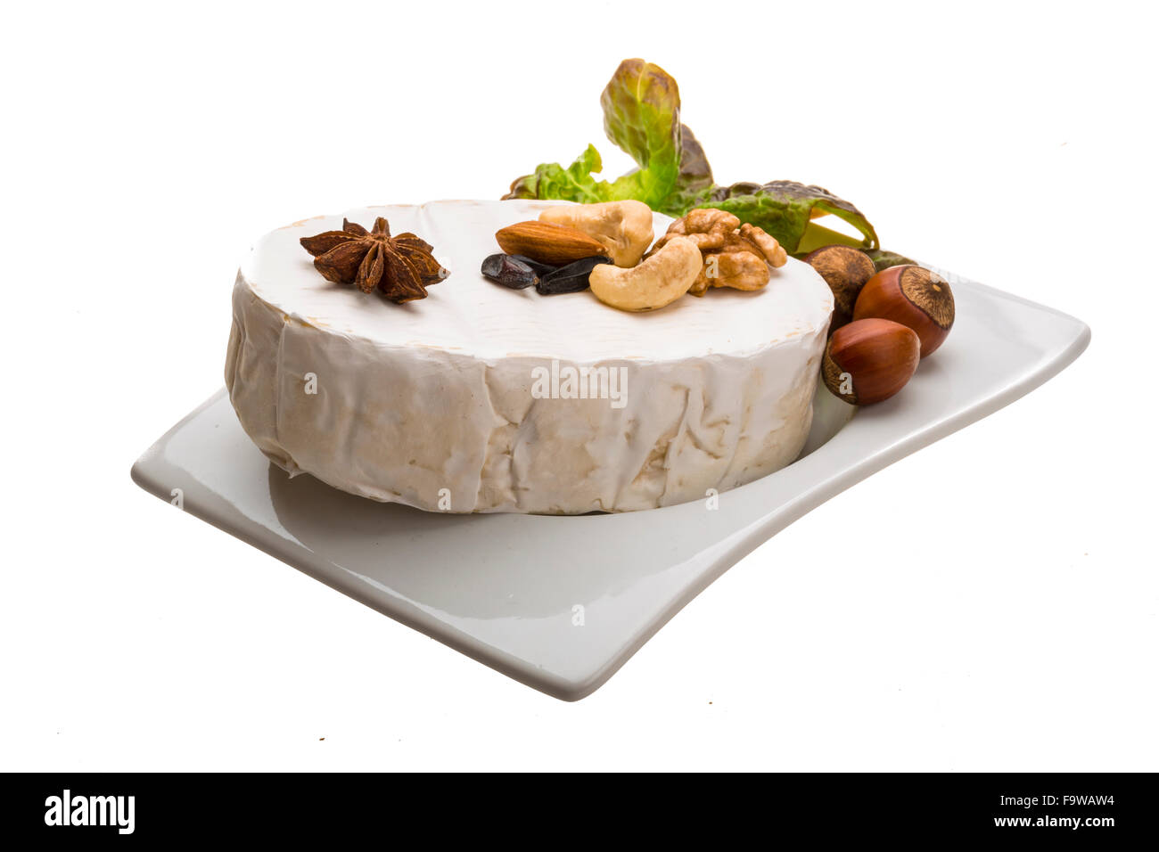 Fresh soft brie cheese Stock Photo - Alamy