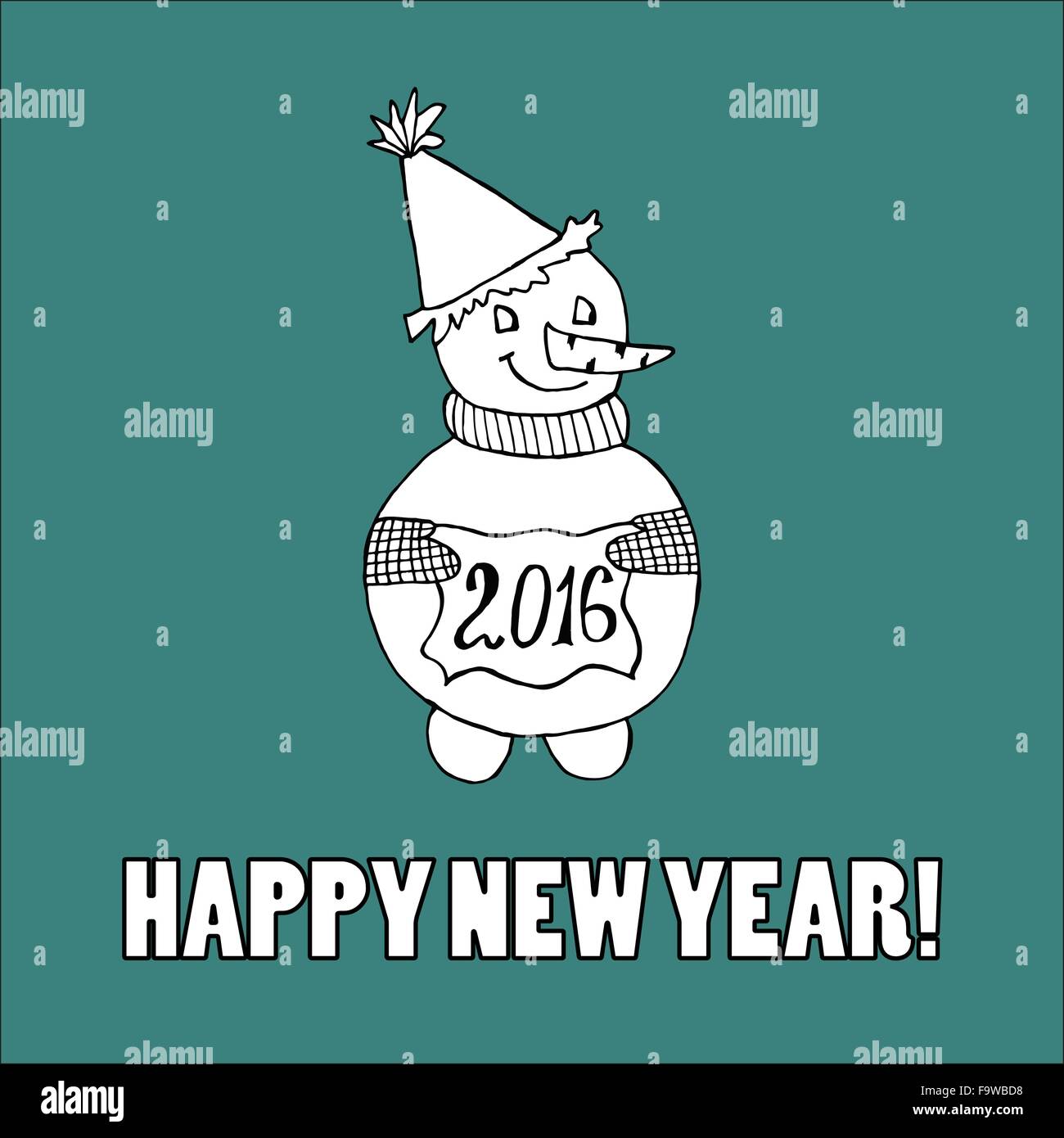 new year hand drawn doodle Stock Vector Image & Art - Alamy