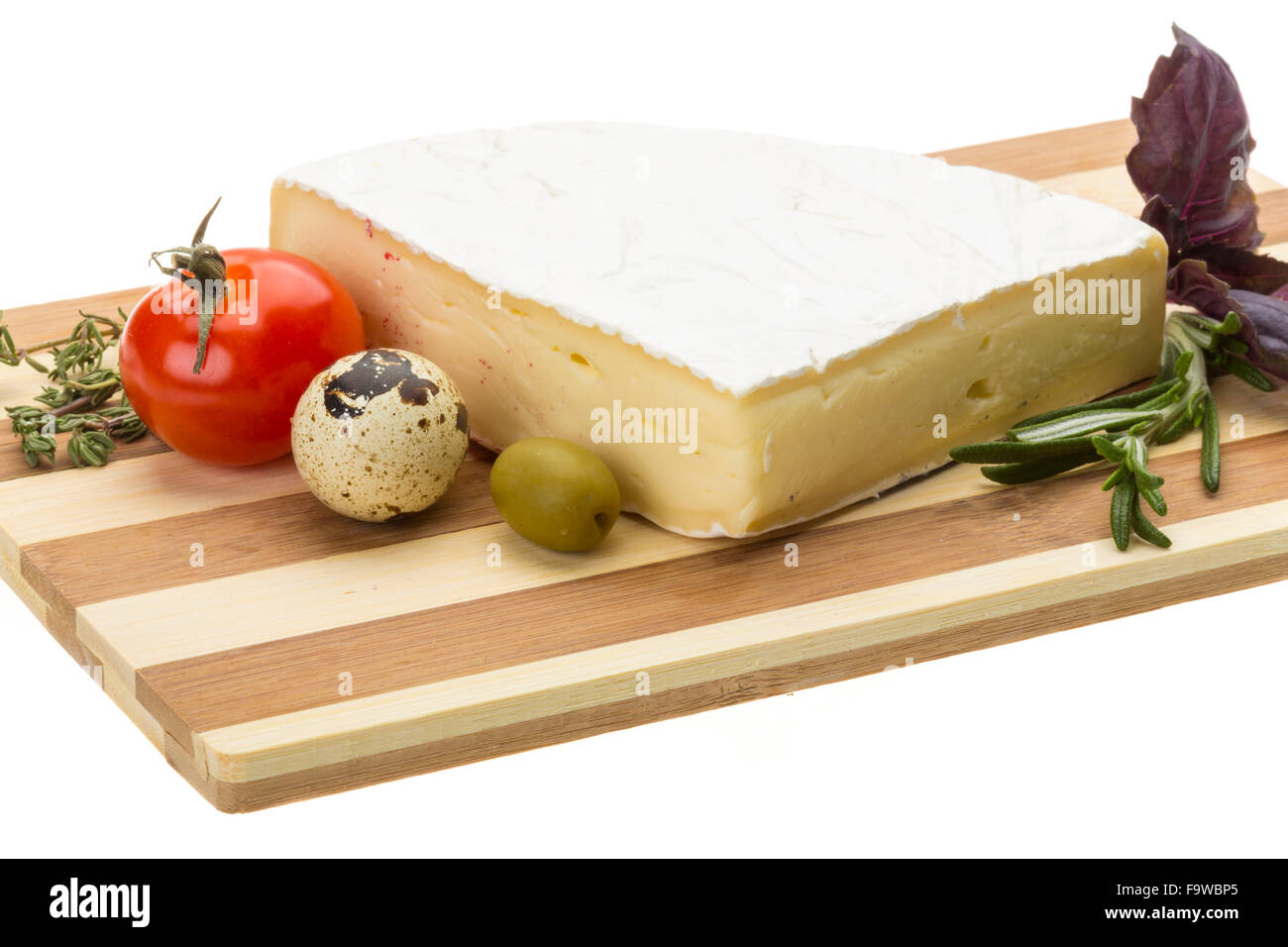 Wedge of Gourmet Brie Cheese Stock Photo - Alamy