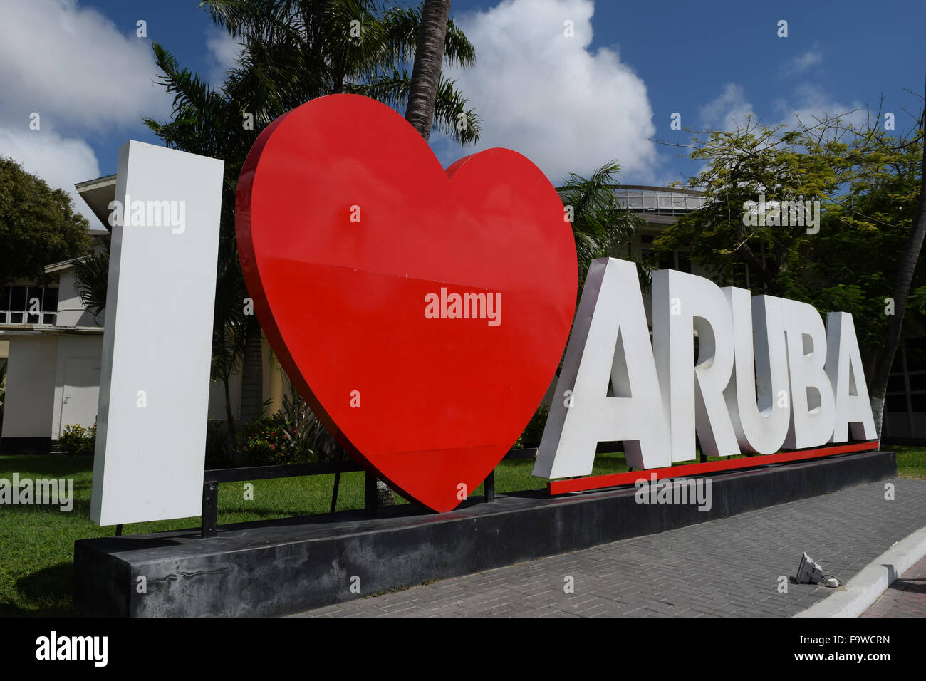 I love Aruba sign in the Caribbean Stock Photo - Alamy