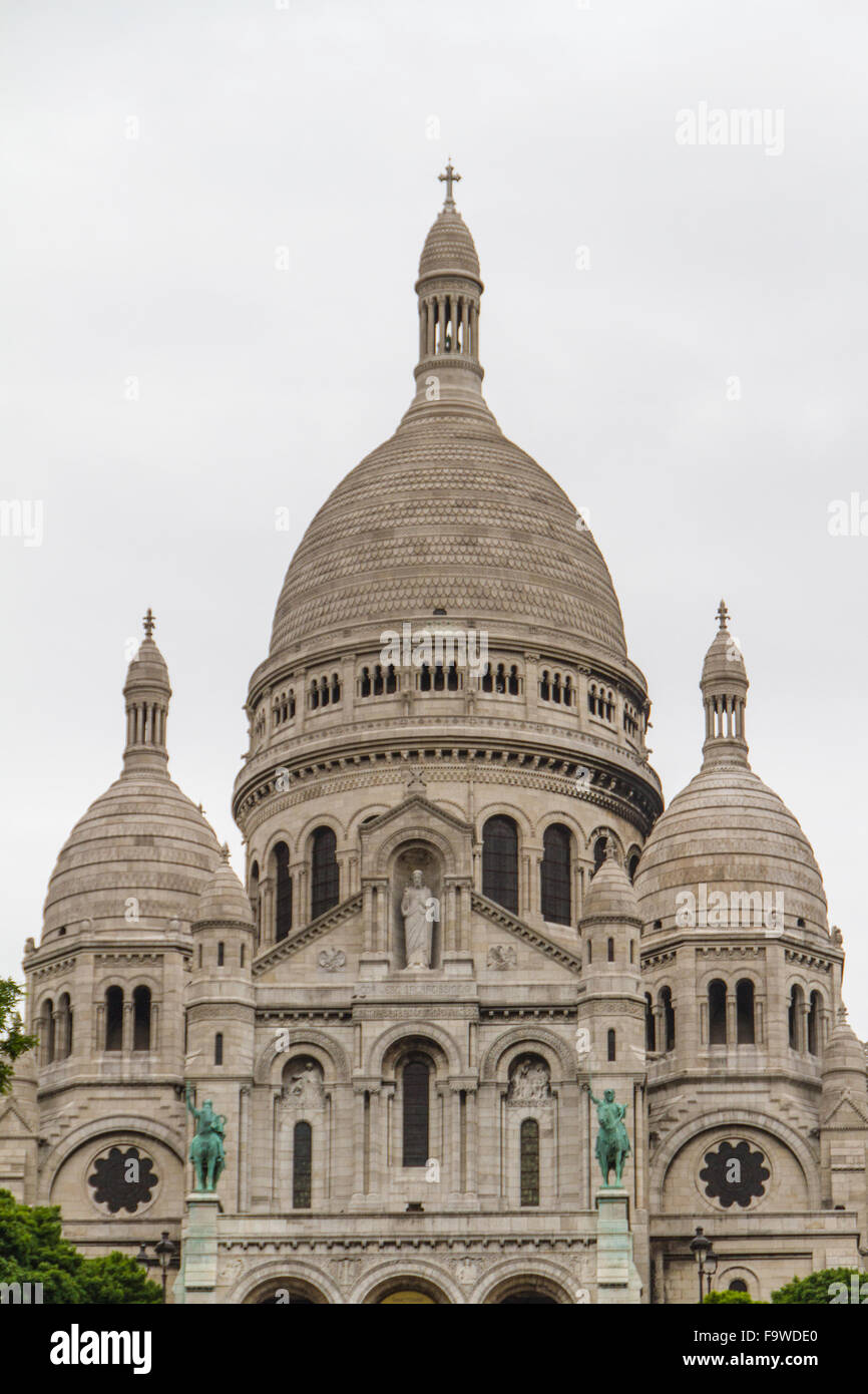 The external architecture of Sacre Coeur, Montmartre, Paris, France ...