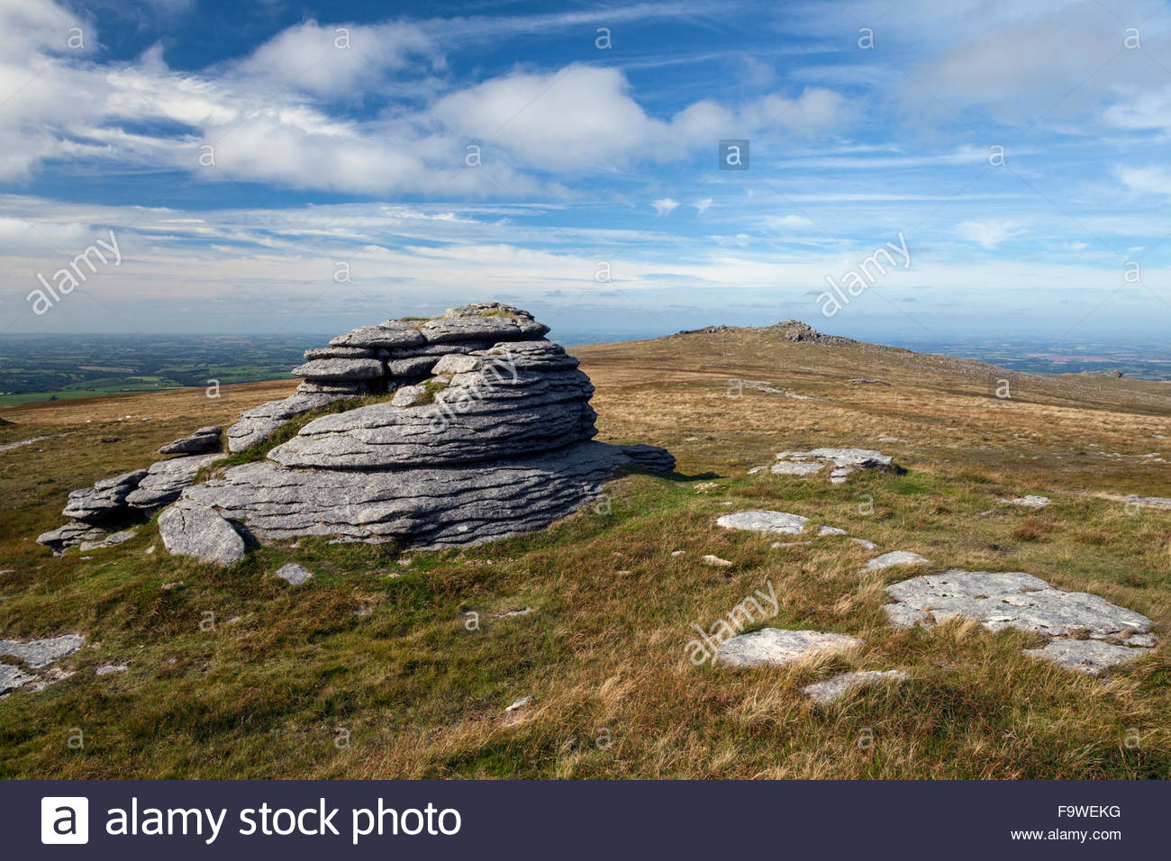 High Willhays to Yes Tor, the highest points in southern england Stock ...