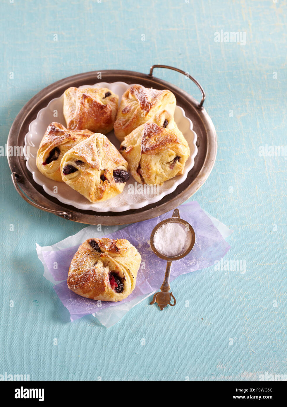 Yeast puff pastry pasties Stock Photo - Alamy