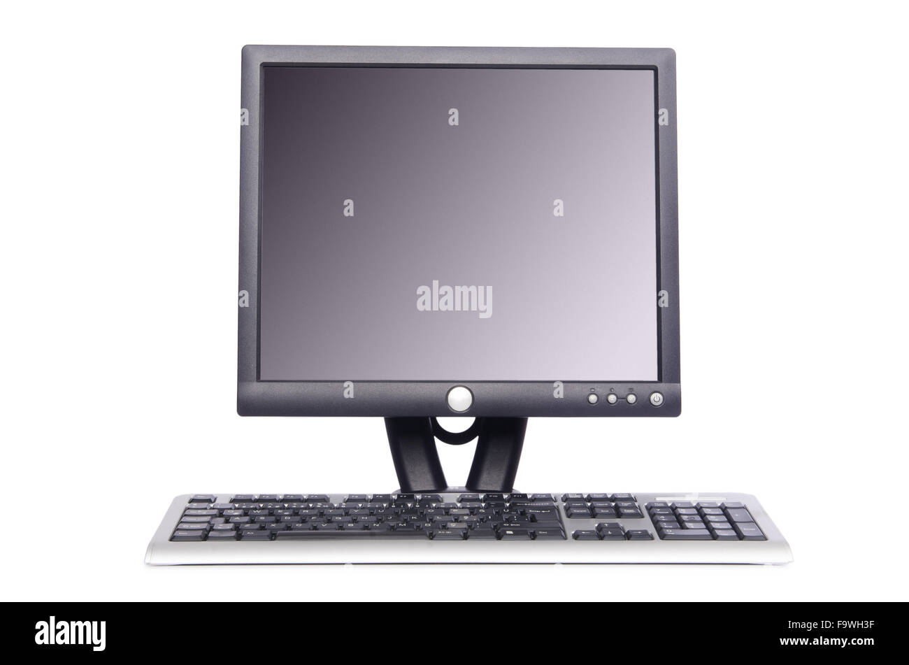 Desktop computer isolated on white Stock Photo - Alamy