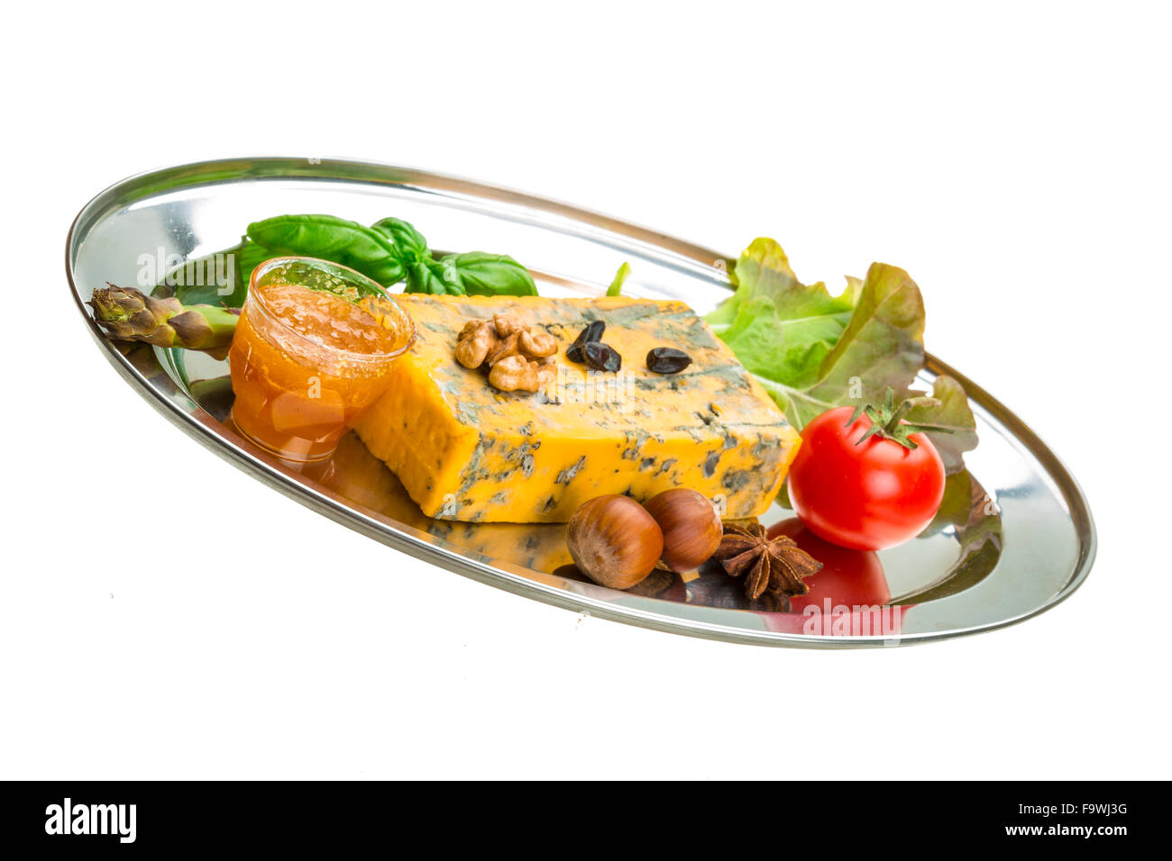 Gold cheese with mould Stock Photo - Alamy