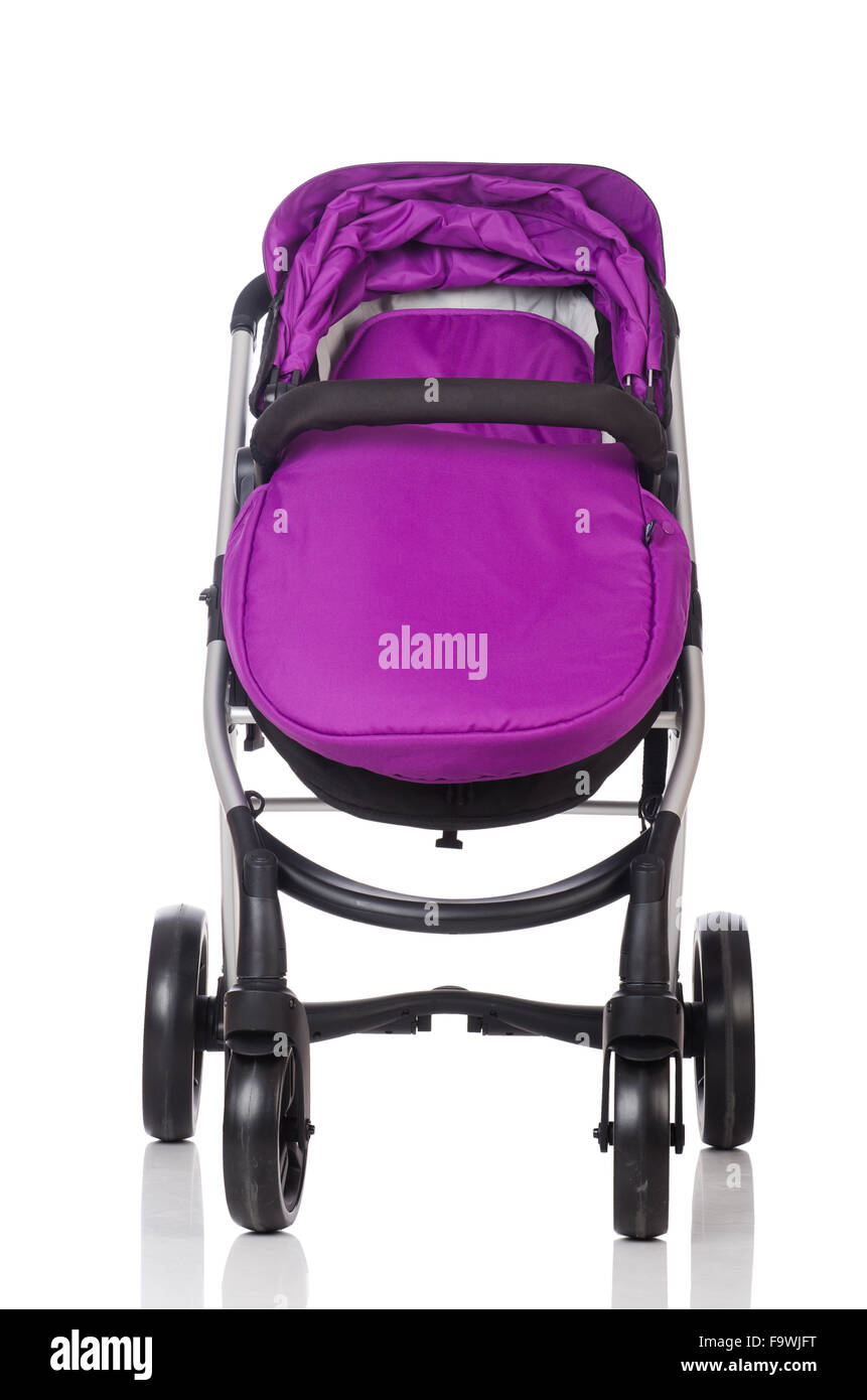 Child pram isolated on the white background Stock Photo - Alamy