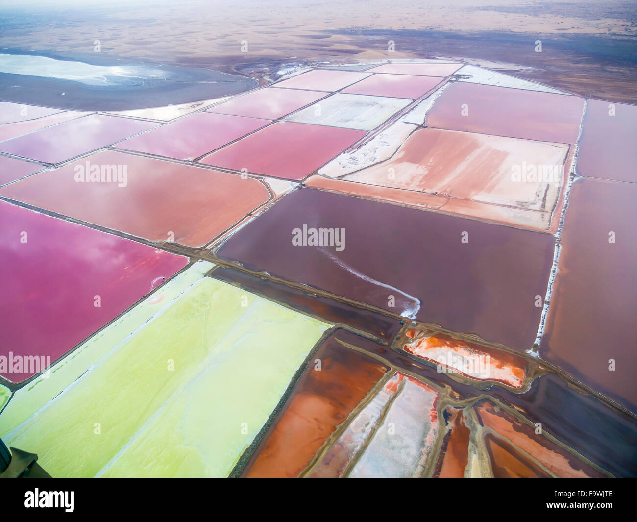 Namibia, Meersig, aerial view of salt mines Stock Photo - Alamy