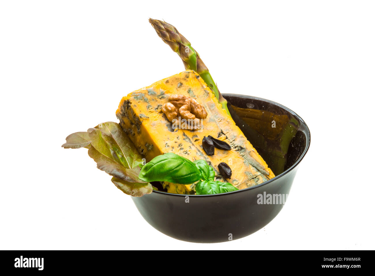 Gold cheese with mould Stock Photo - Alamy