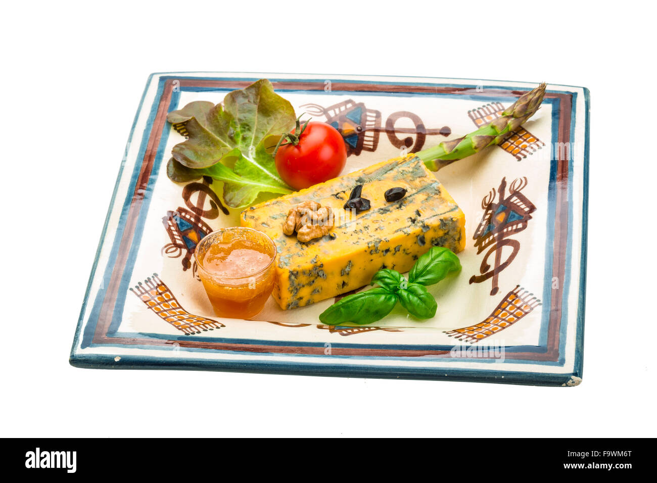 Gold cheese with mould Stock Photo - Alamy