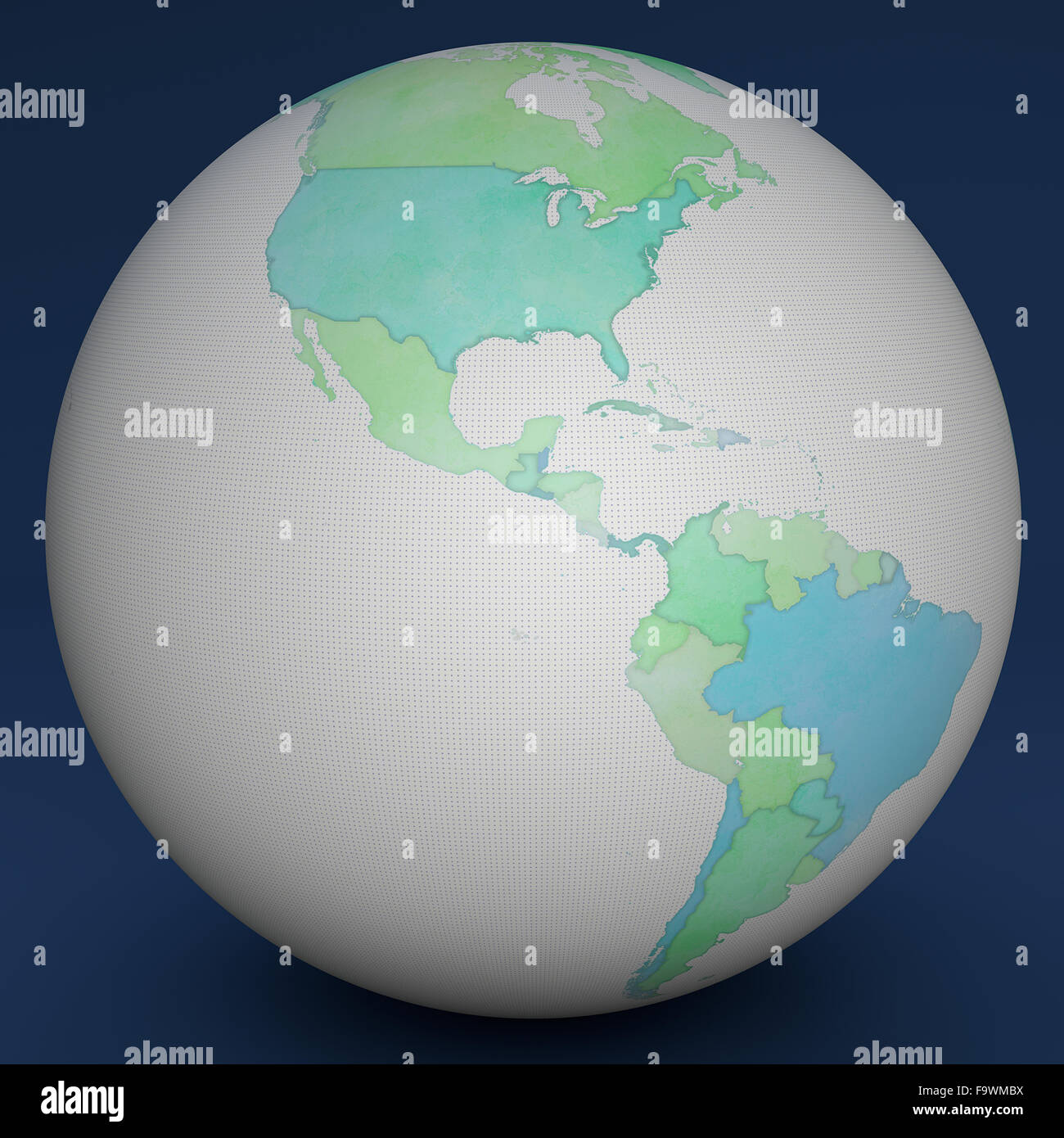 Map of America, globe, hand drawn with brush strokes. States borders ...