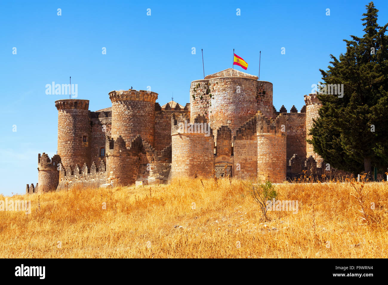 Mudejar castle in Belmonte. Cuenca, Spain Stock Photo - Alamy