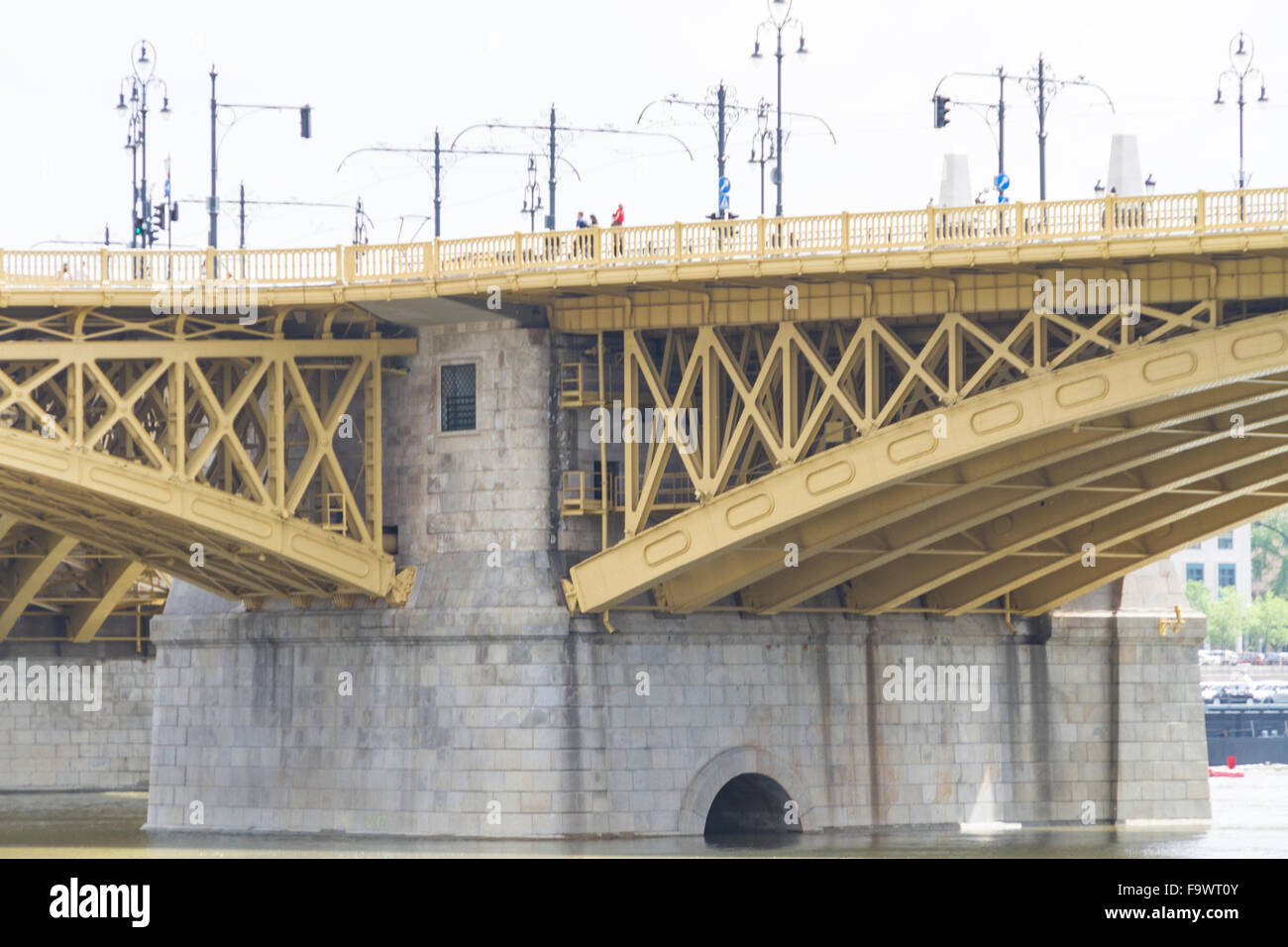 Scenic view of the recently renewed Margit bridge in Budapest Stock ...