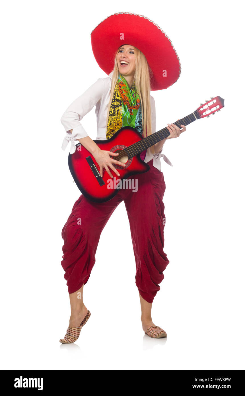 Person wearing sombrero hat Cut Out Stock Images & Pictures - Alamy