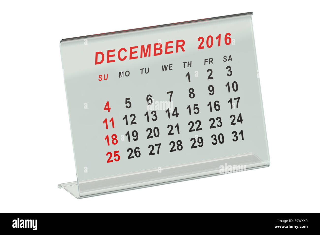 December calendar hi-res stock photography and images - Alamy