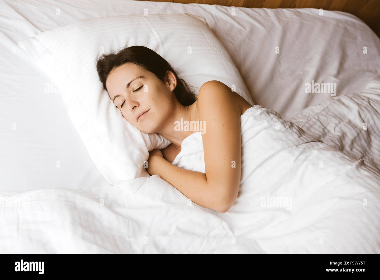 Portrait of sleeping woman Stock Photo - Alamy