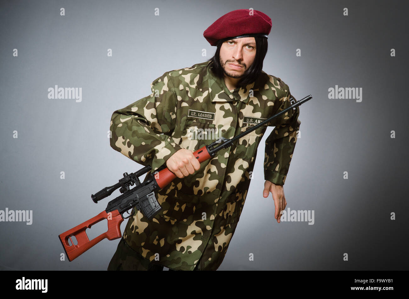 Soldier walking against background hi-res stock photography and images ...