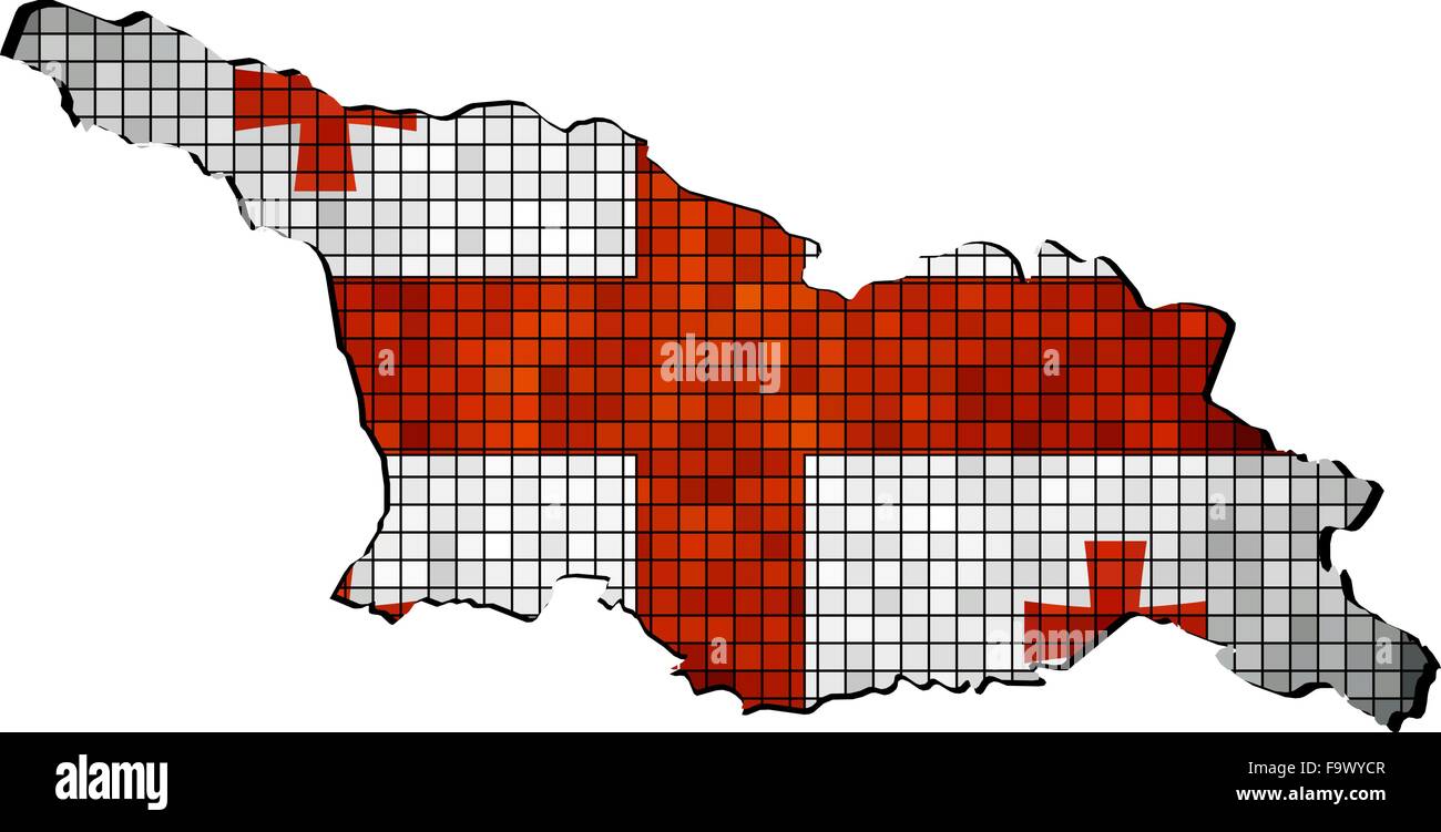 Vector flag georgia in Stock Vector Images - Alamy