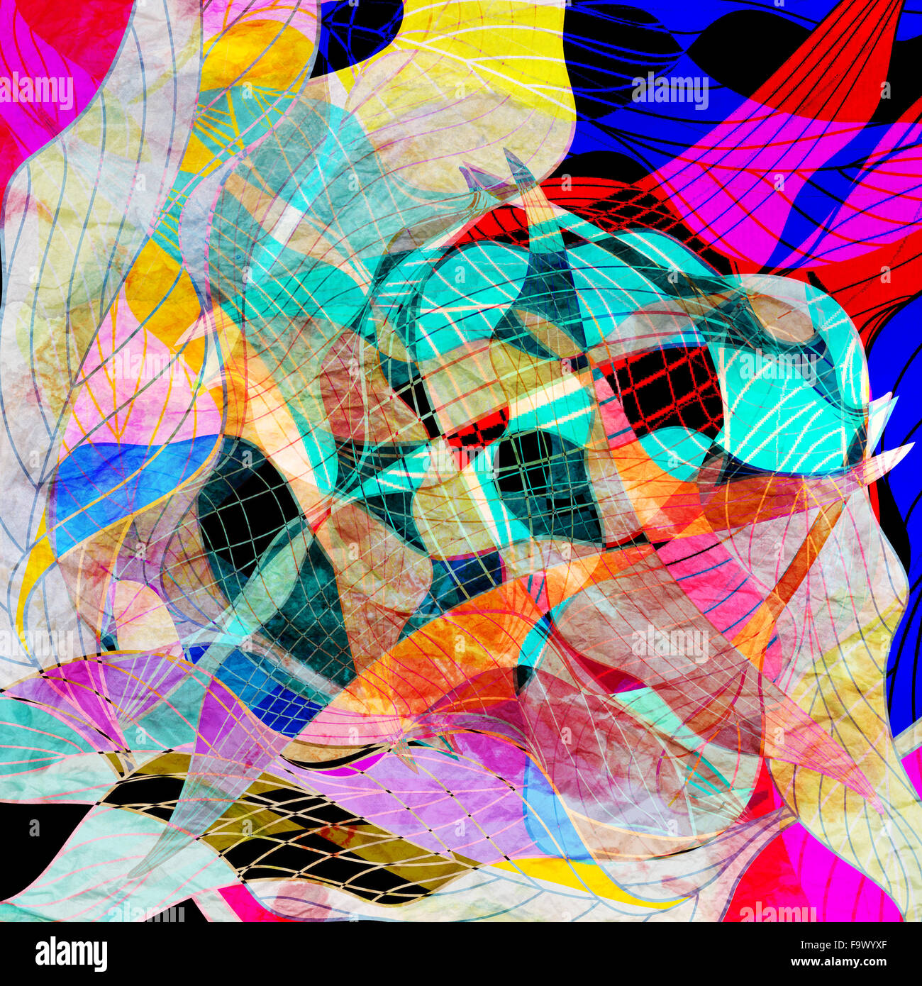 graphic abstract background with a different elements Stock Photo - Alamy