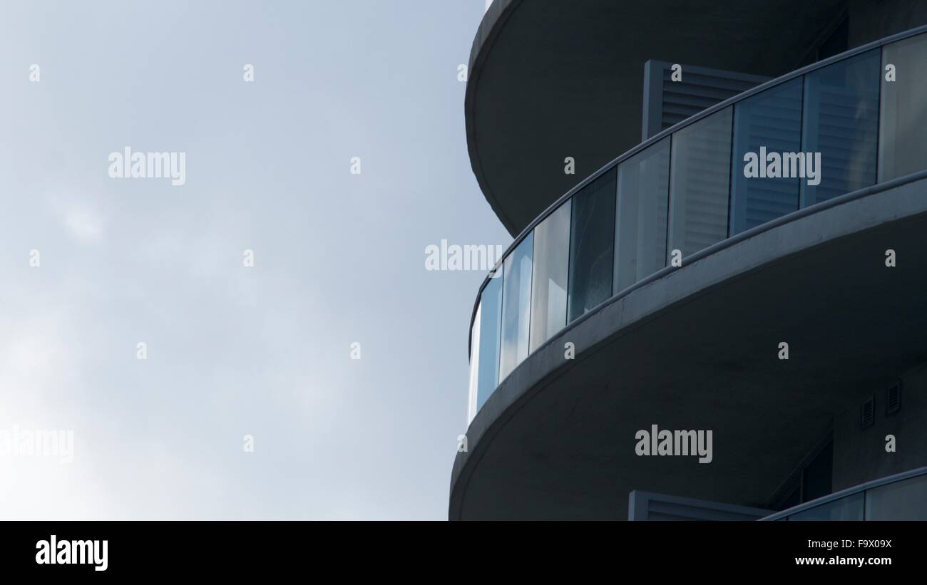 Balcony on downtown building miami hi-res stock photography and images ...