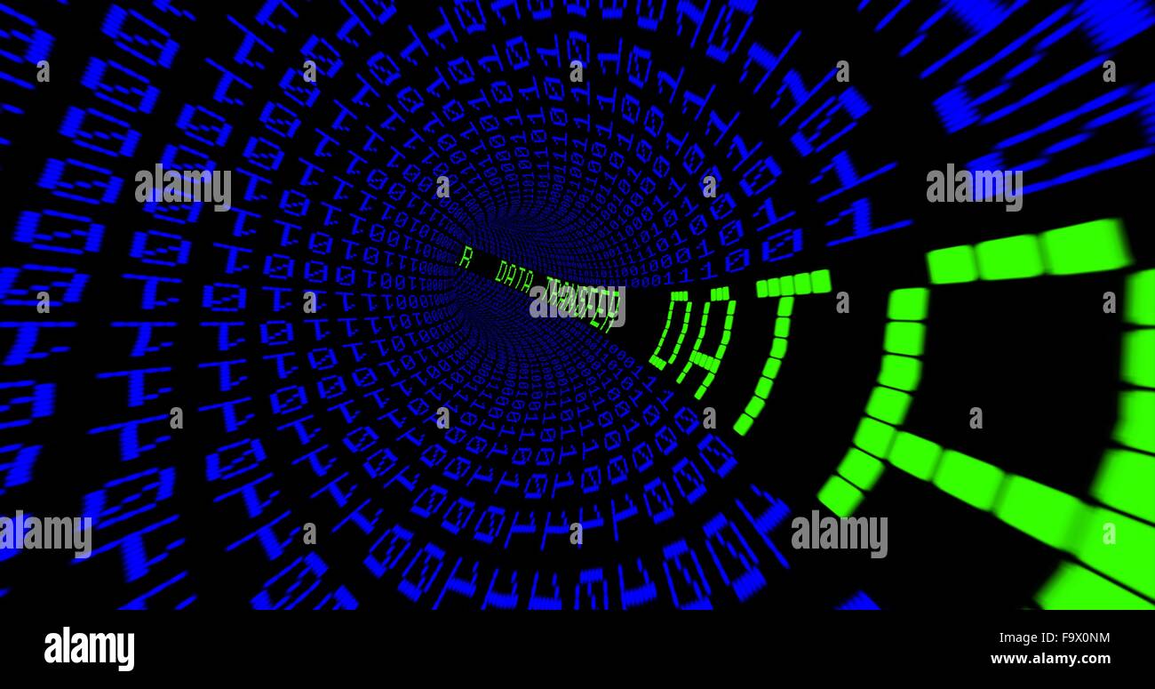 Matrix data tunnel Stock Photo - Alamy
