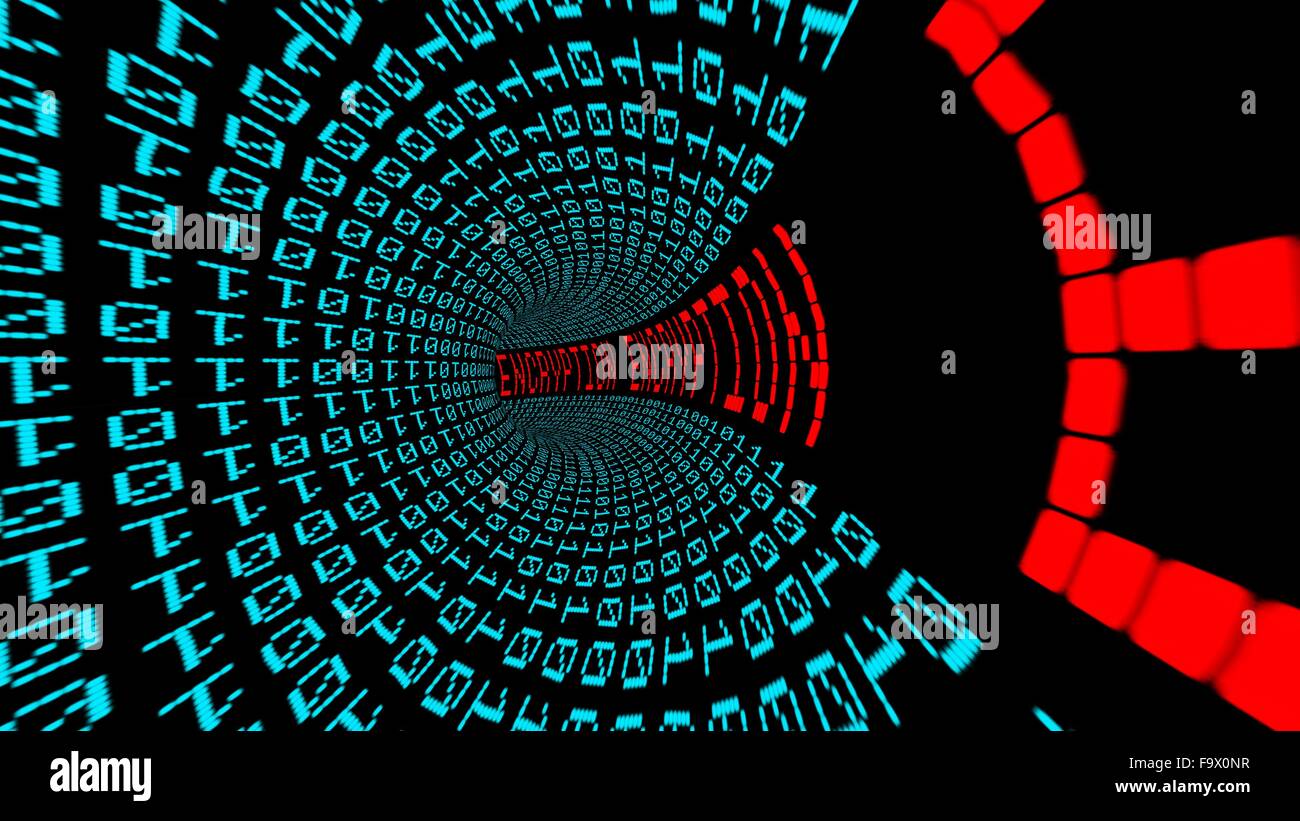 Matrix data tunnel Stock Photo - Alamy