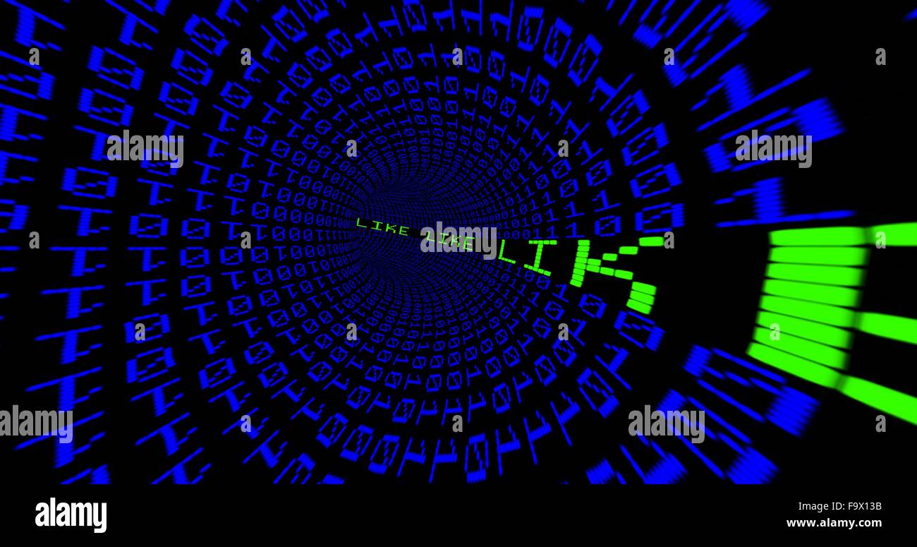 Matrix data tunnel Stock Photo - Alamy