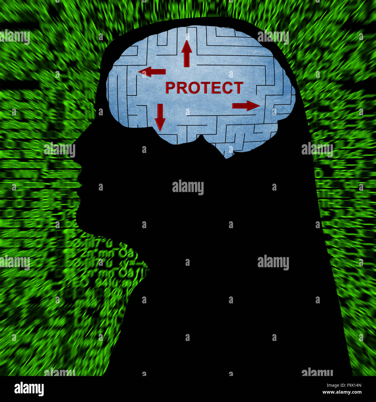 Protect in mind concept Stock Photo - Alamy