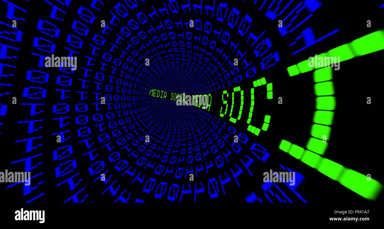 Matrix data tunnel Stock Photo - Alamy