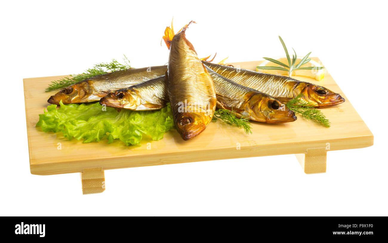 Smoked sprat - appetizing snack Stock Photo - Alamy