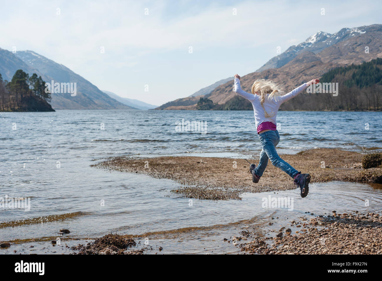 Jumping into lake scotland hi-res stock photography and images - Alamy