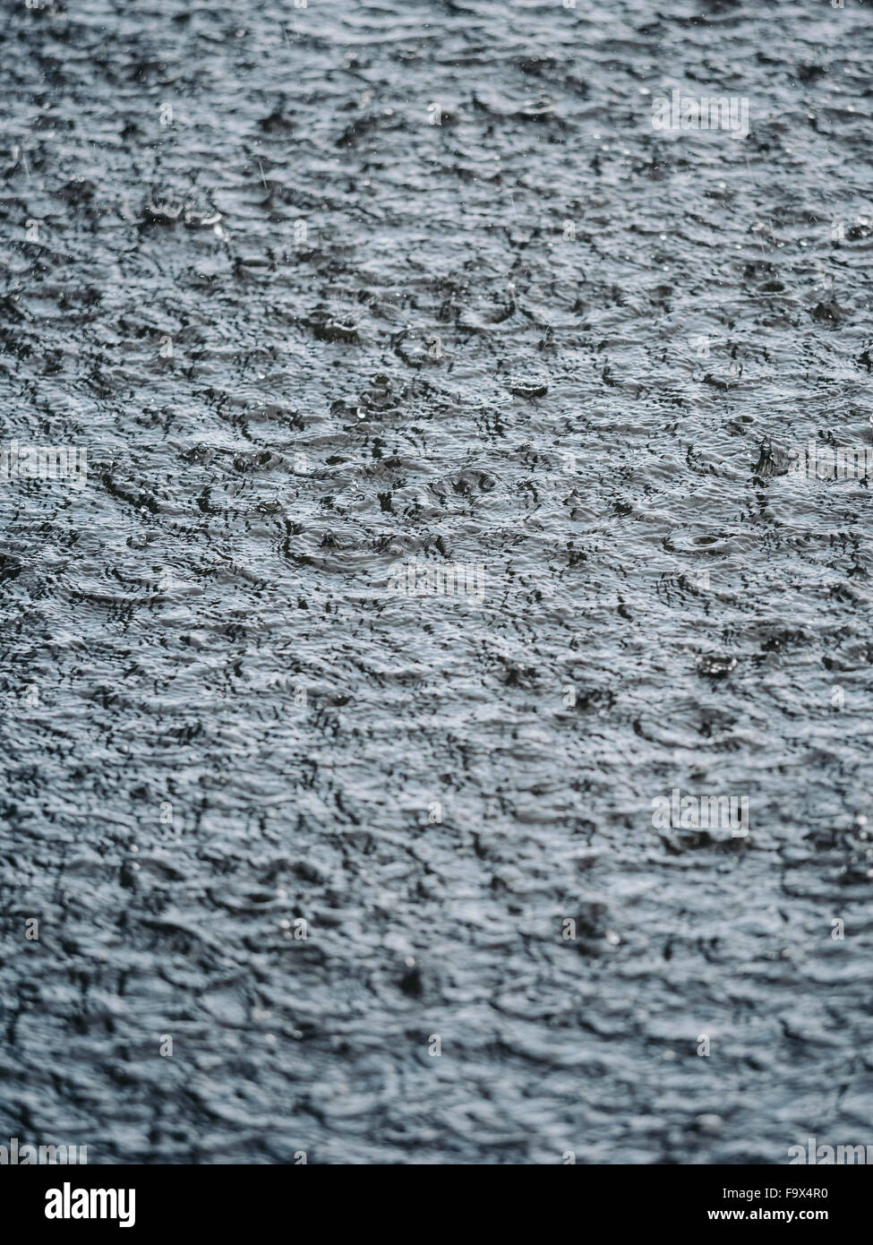 Raindrops falling on water, lake Stock Photo - Alamy