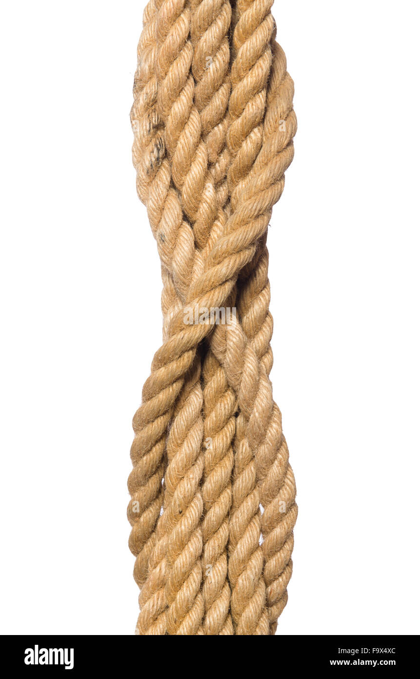 Rope isolated on the white background Stock Photo - Alamy