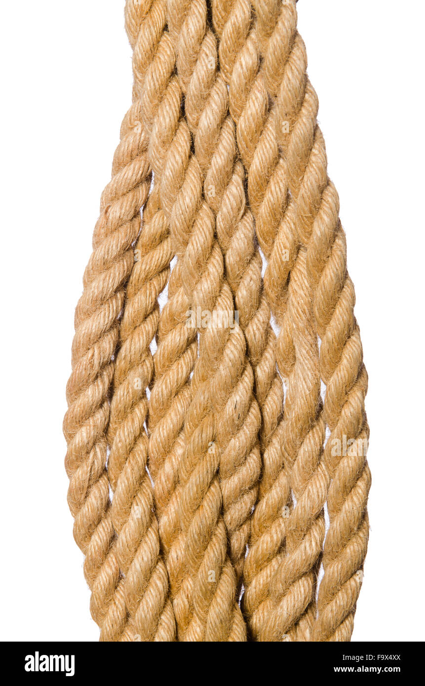 Rope isolated on the white background Stock Photo - Alamy