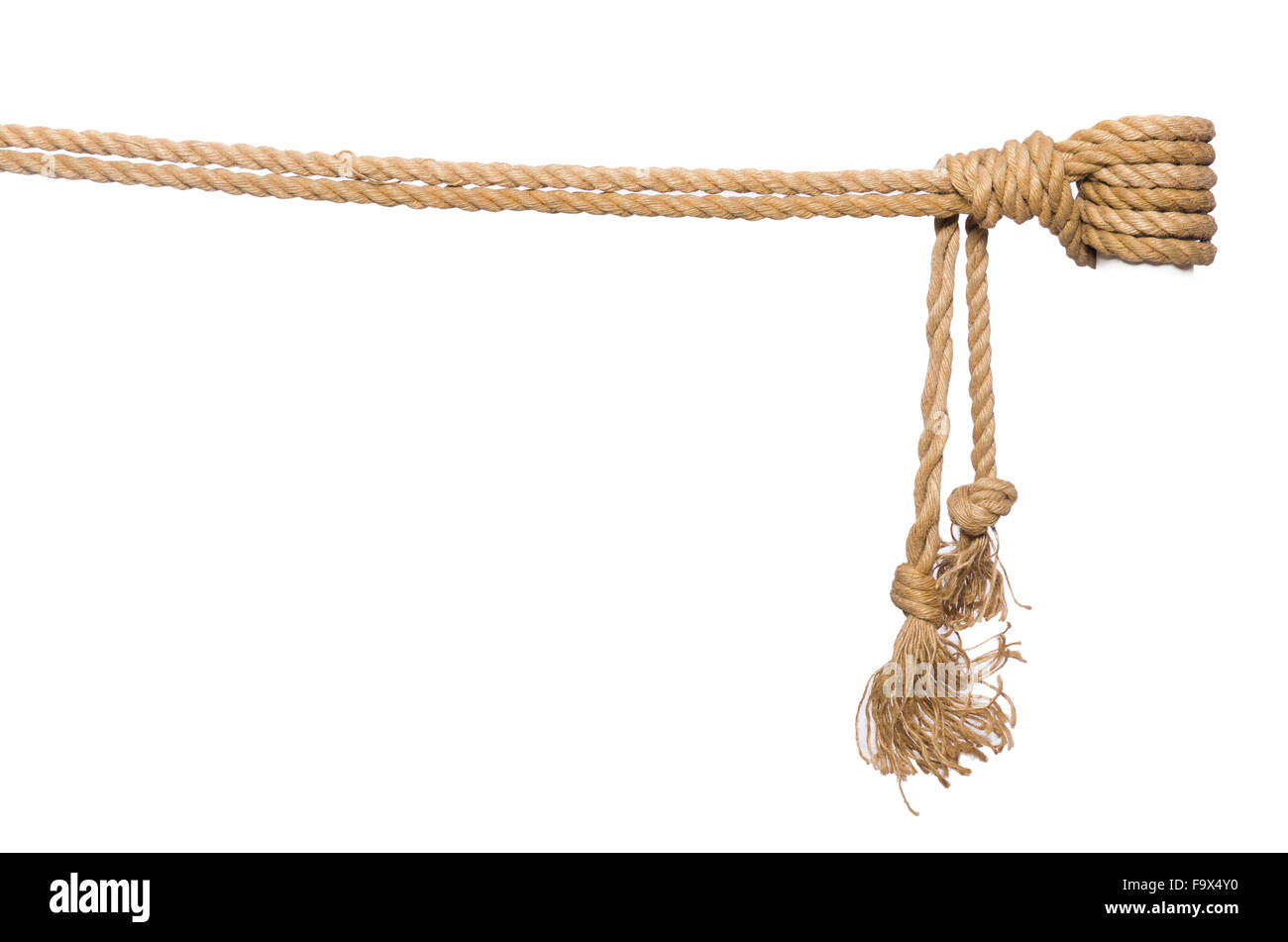 Rope isolated on the white background Stock Photo - Alamy