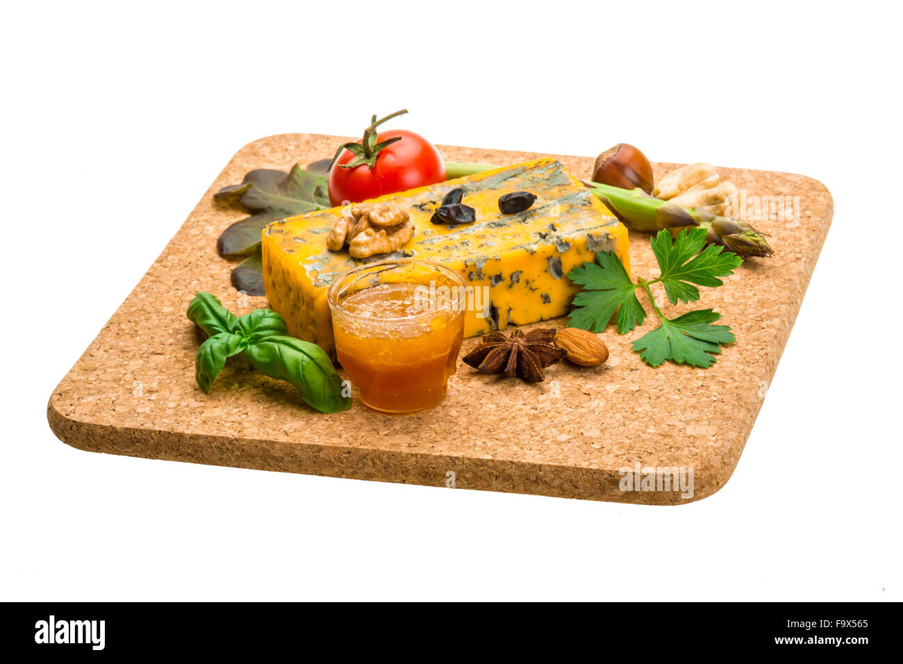 Gold cheese with mould Stock Photo - Alamy