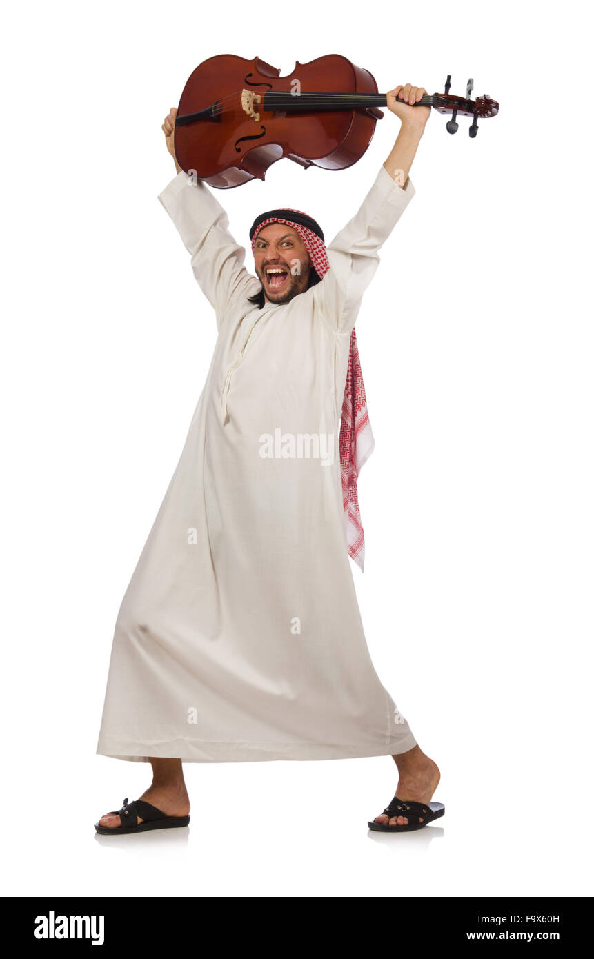 Arab man playing musical instrument Stock Photo - Alamy
