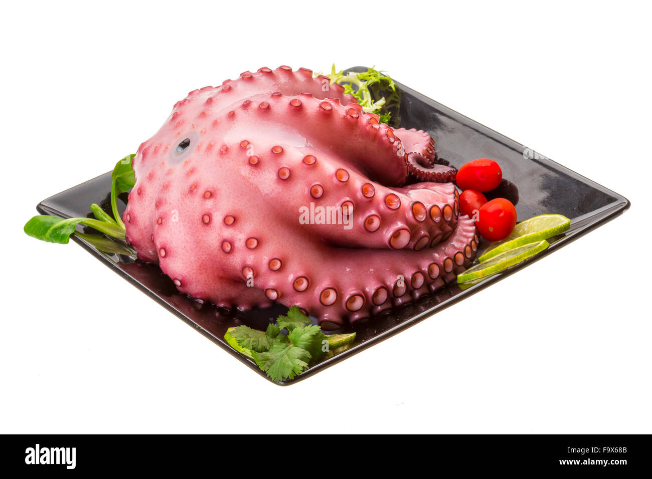 Large boiled octopus Stock Photo - Alamy