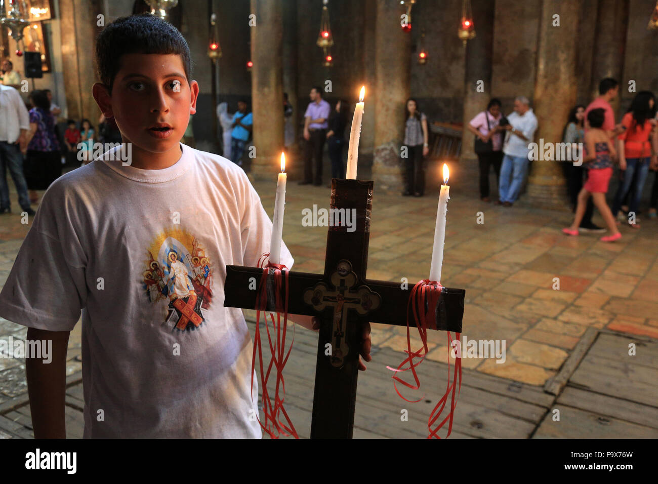 Orthodox boy in the Basilica of the Nativity Stock Photo - Alamy