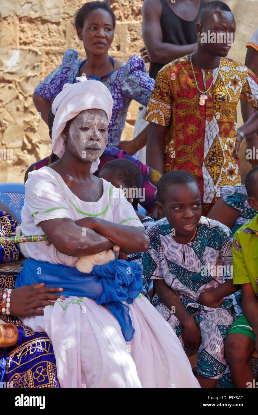 Ewe people participating in a Tron vodun (voodoo) ceremony, Lome, Togo ...