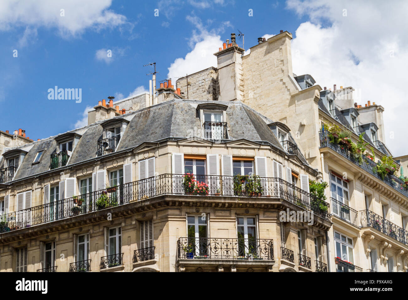 beautiful Parisian streets view paris,france Europe Stock Photo - Alamy